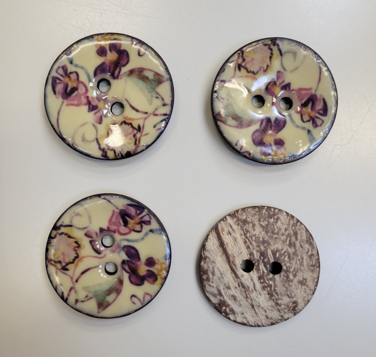 Enamel Coconut Button – Needles 'n Pins Yarn Shoppe
