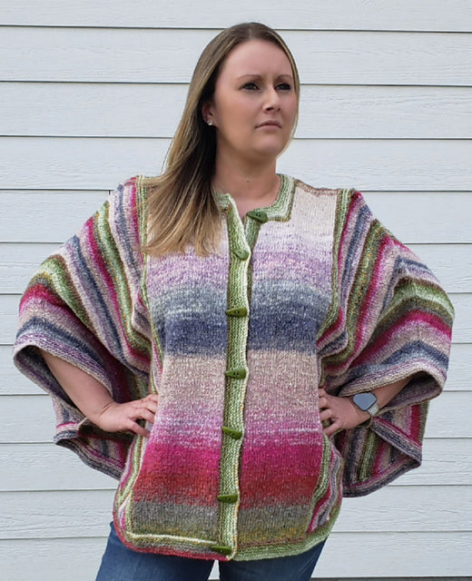 Button Up Poncho Pattern – Needles 'n Pins Yarn Shoppe